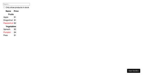 React Dev Codesandbox