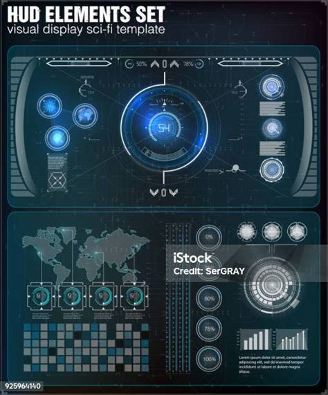 Futuristic User Interface Hud Ui Abstract Virtual Graphic Touch User Interface Infographic Stock