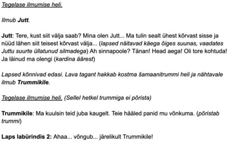 Missioon K Õ R V Näidend Algklassidele Tife