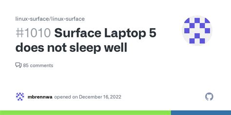 surface laptop 5 does not sleep well · issue 1010 · linux surface