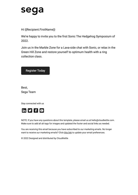 Pardot Email Template