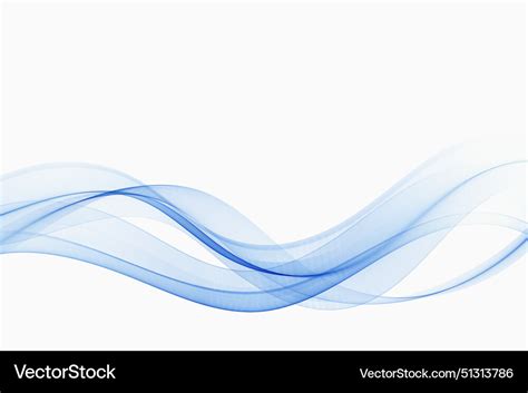Wavy Blue Translucent Lines Abstract Wave Vector Image