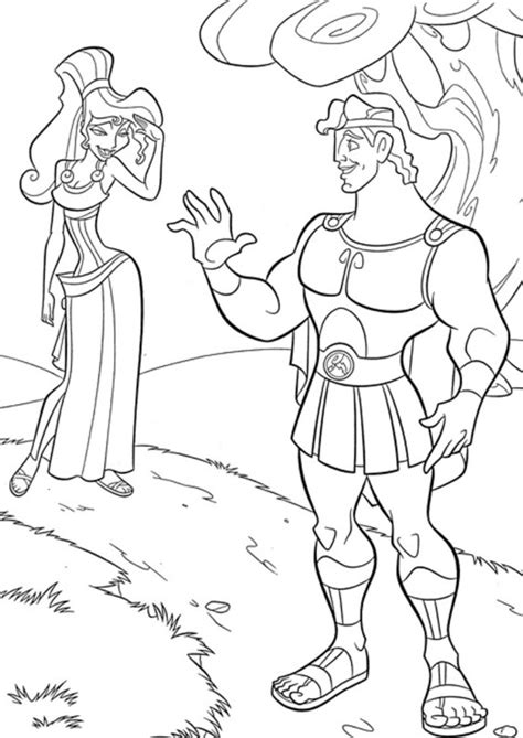 Hercules And Meg Coloring Pages