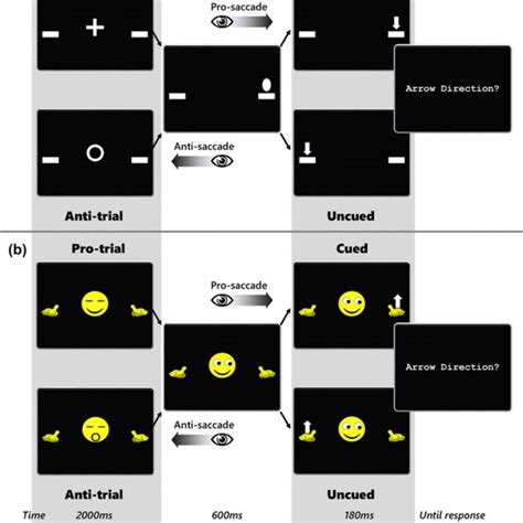 Example Of A Typical Pro And Anti Saccade Trial Sequence In A