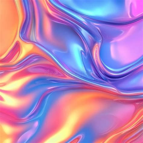 Abstract Colorful Background With Smooth Lines And Waves 3d