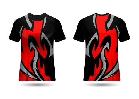 Diseño de camiseta deportiva Camiseta de fútbol para club de fútbol vista frontal y posterior