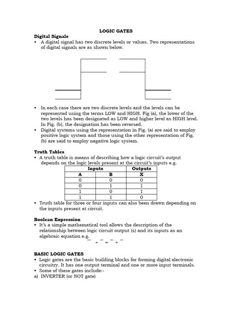 Logic Gates And Combinational Logic Design Pdf Logic Gate Boolean