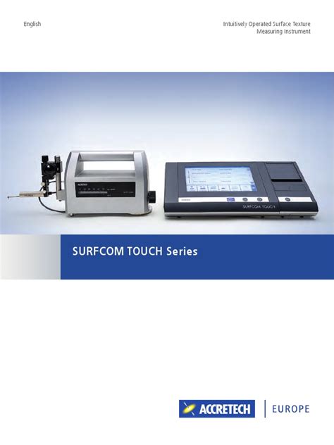 Surfcom Touch Overview Accretech B 83 964 E 2106 Eu Pdf Usb Printer Computing