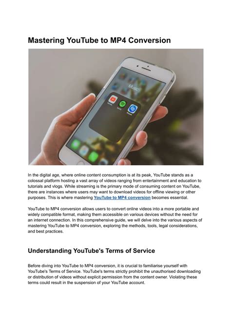 Ppt Mastering Youtube To Mp4 Conversion Powerpoint Presentation Free
