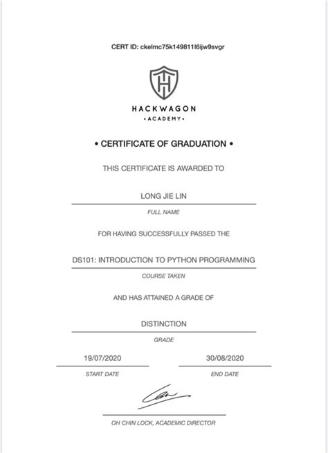long jie lin on linkedin just completed a course on python programming