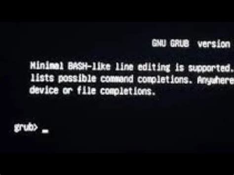 Gnu grub version حل مشكلة