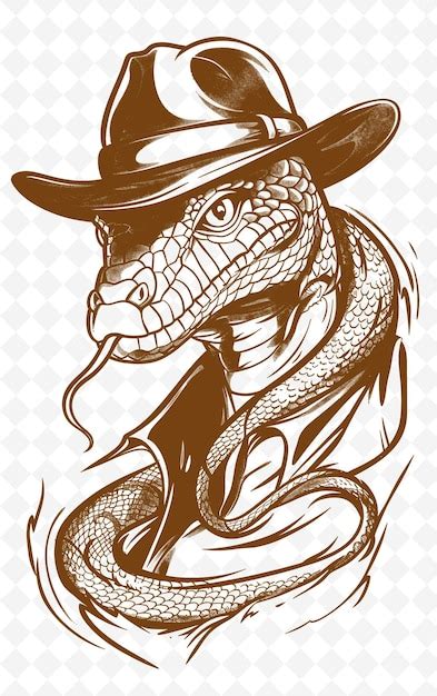 Premium Psd Python With A Fedora And A Mysterious Expression Poster Premium Psd Python With A Fedora And A Mysterious Expression Poster