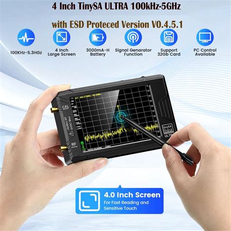 New Tiny Spectrum Analyzer Tinysa Ultra 4 Display 100khz To 53ghz