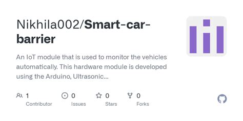 github nikhila002 smart car barrier an iot module that is used to