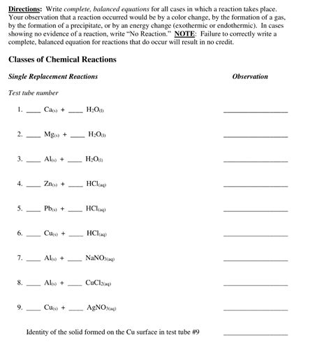 Solved Directions Write Complete Balanced Equations For Chegg Com