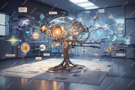Premium Ai Image Futuristic Classroom Mind Maps Visualizing Complex