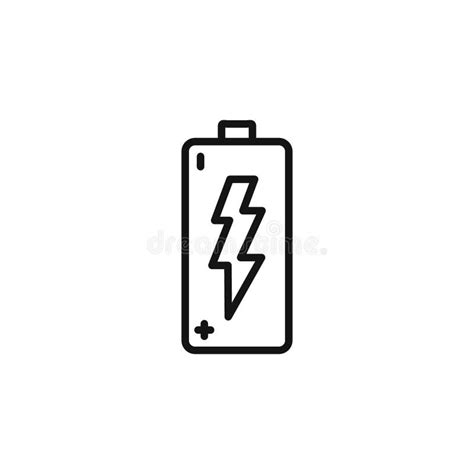 Battery Icon Black Line Art Vector Logo Stock Vector Illustration Of