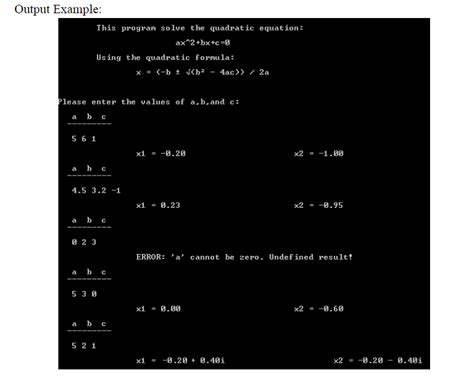 Solved Write A Program That Calculates The Two Solutions Chegg Com