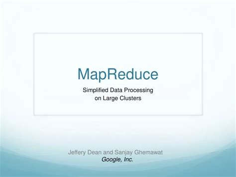 Ppt Mapreduce Powerpoint Presentation Free Download Id2806961