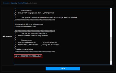 How To Add An Admin To Your Squad Server Knowledgebase Shockbyte