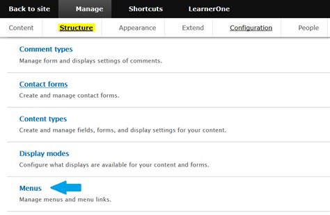 Create Drupal Menu Studyopedia