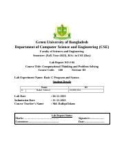 Exploring Basic C Programming Syntax Arithmetic Operations Course Hero