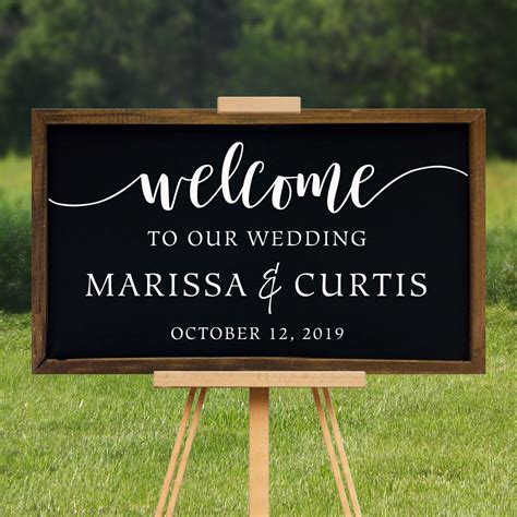 Welcome To Our Wedding Decal Decal For Chalkboard Mirror Decal Diy