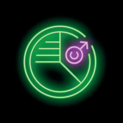 Neon Icon Of Pie Chart Showing Gender Statistics 52899361 Vector Art At Vecteezy
