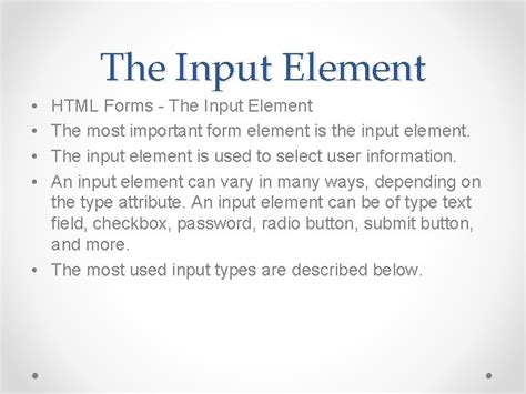 HTML FORMS GETPOST METHODS HTML FORMS HTML Forms