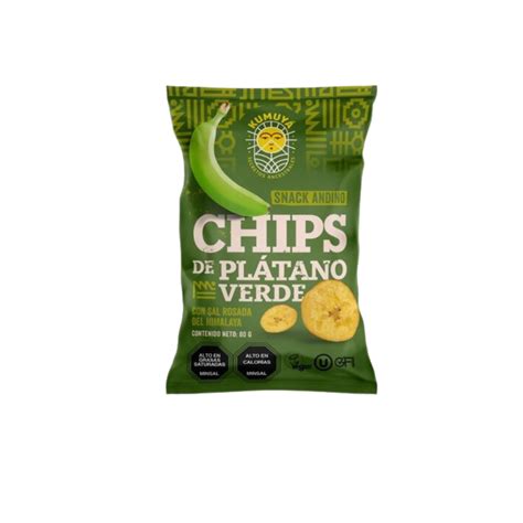 Chips De Plátano Verde 80g Kumuya Snackclub