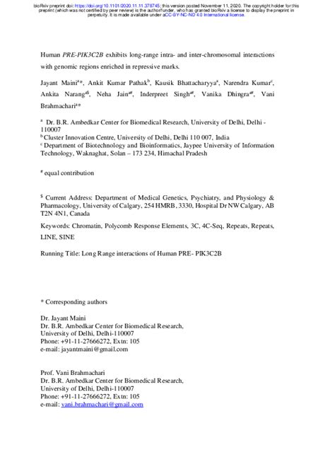 pdf humanpre pik3c2bexhibits long range intra and inter chromosomal