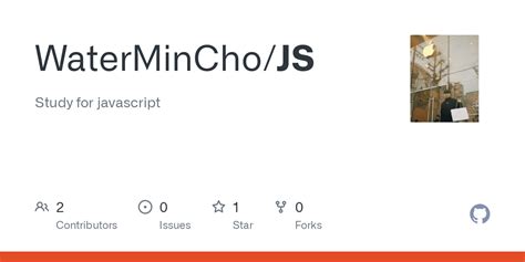 Github Watermincho Js Study For Javascript