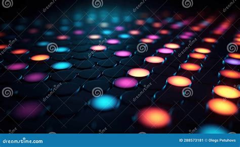 A Large Array Of Colorful Circles On A Black Background With A Bright A Large Array Of Colorful Circles On A Black Background With A Bright
