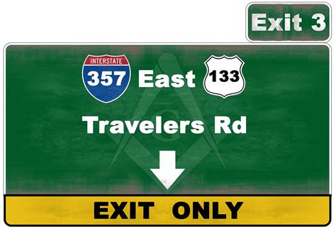 Interstate Highway Exit Signs