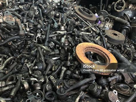 더러운 자동차 차고에서 충격 흡수제 자동차에 대한 전체 스택 요소 부분 0명에 대한 스톡 사진 및 기타 이미지 0명 강철 개체 그룹 Istock