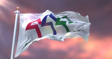 Flag Of Snohomish County At Sunset State Of Washington In United