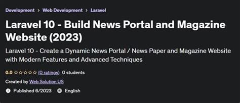 laravel 10 build news portal and magazine website 2023
