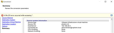 using vcenter converter 6 3 with vsphere 8 or vmware cloud on aws vmc a