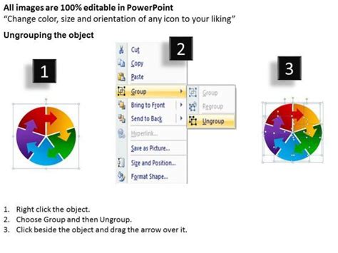 Marketing Diagram Overview Round Diagram Colorful Arrows Chart 5 Stages Consulting Diagram
