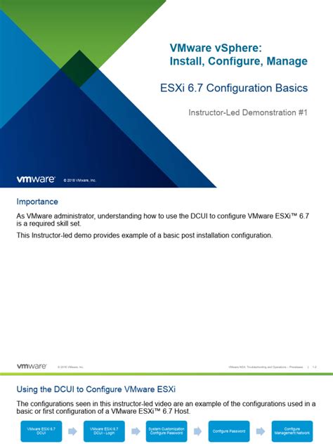 vmware esxi 6 7 basic esxi host configuration v3 pdf v mware