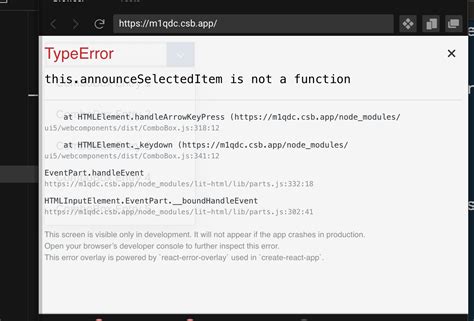 Combobox Cannot Be Accessed With Keyboard And When Using Narrow Key The Component Will Crashed