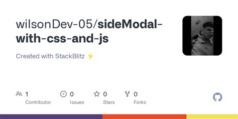 GitHub WilsonDev 05 SideModal With Css And Js Created With StackBlitz