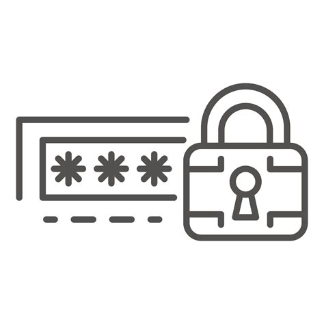 Lock Password Icon Outline Style 15181368 Vector Art At Vecteezy