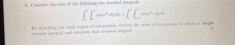 Solved 6 Consider The Sum Of The Following Two Iterated