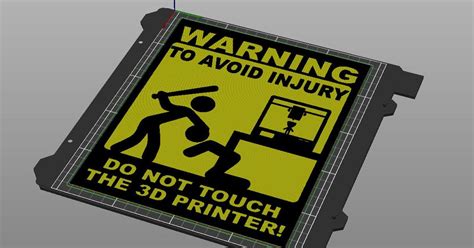 3d Printer Warning Sign By Omega Ti Download Free Stl Model