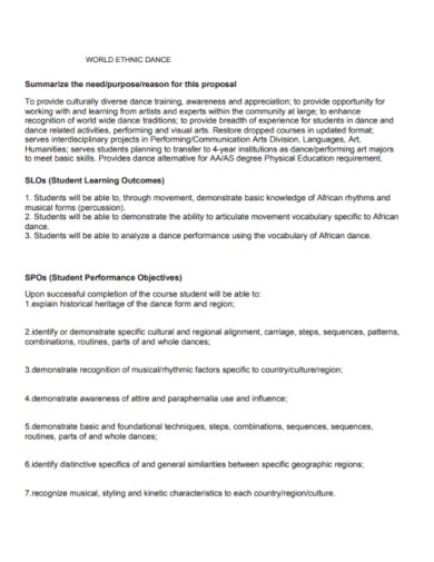 Free 10 Dance Proposal Samples Event Class Sponsorship