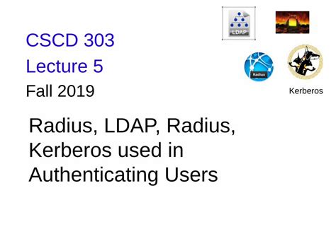 Pdf Radius Ldap Radius Kerberos Used In Authenticating