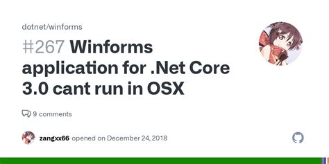 Winforms Application For Net Core 30 Cant Run In Osx · Issue 267 · Dotnetwinforms · Github