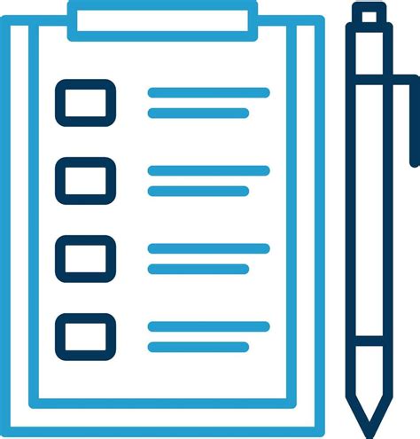 Assignment Line Blue Two Color Icon 44101773 Vector Art At Vecteezy