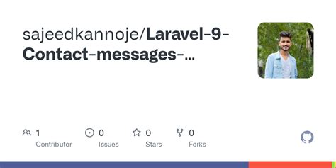 github sajeedkannoje laravel 9 contact messages admin crud